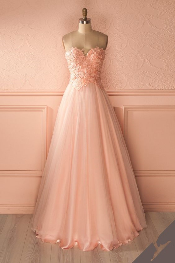 Unique Lace Prom Dress With Lace Formal Gown Tulle Evening Gowns ...