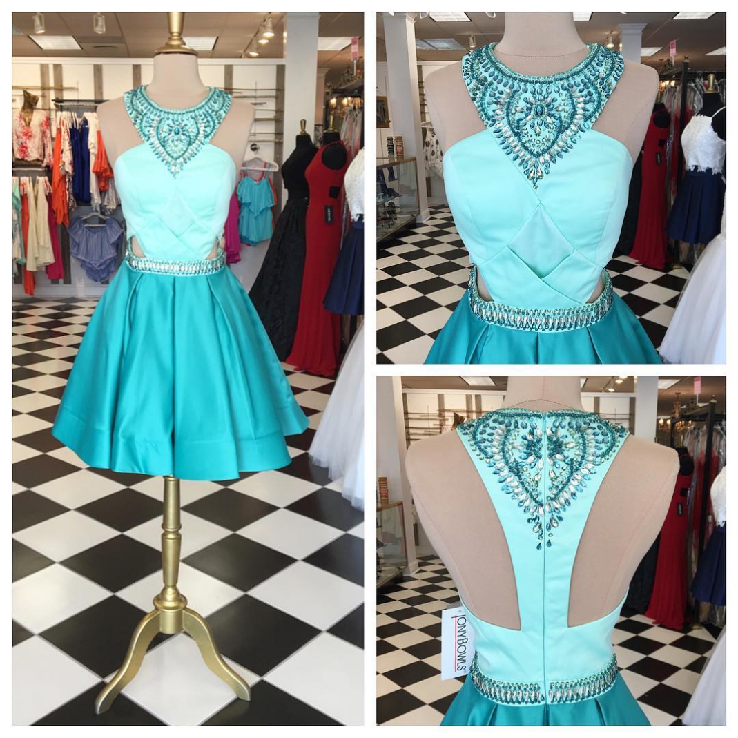 Beads Short Green Short 2017 Prom Dress Homecoming Dress on Luulla